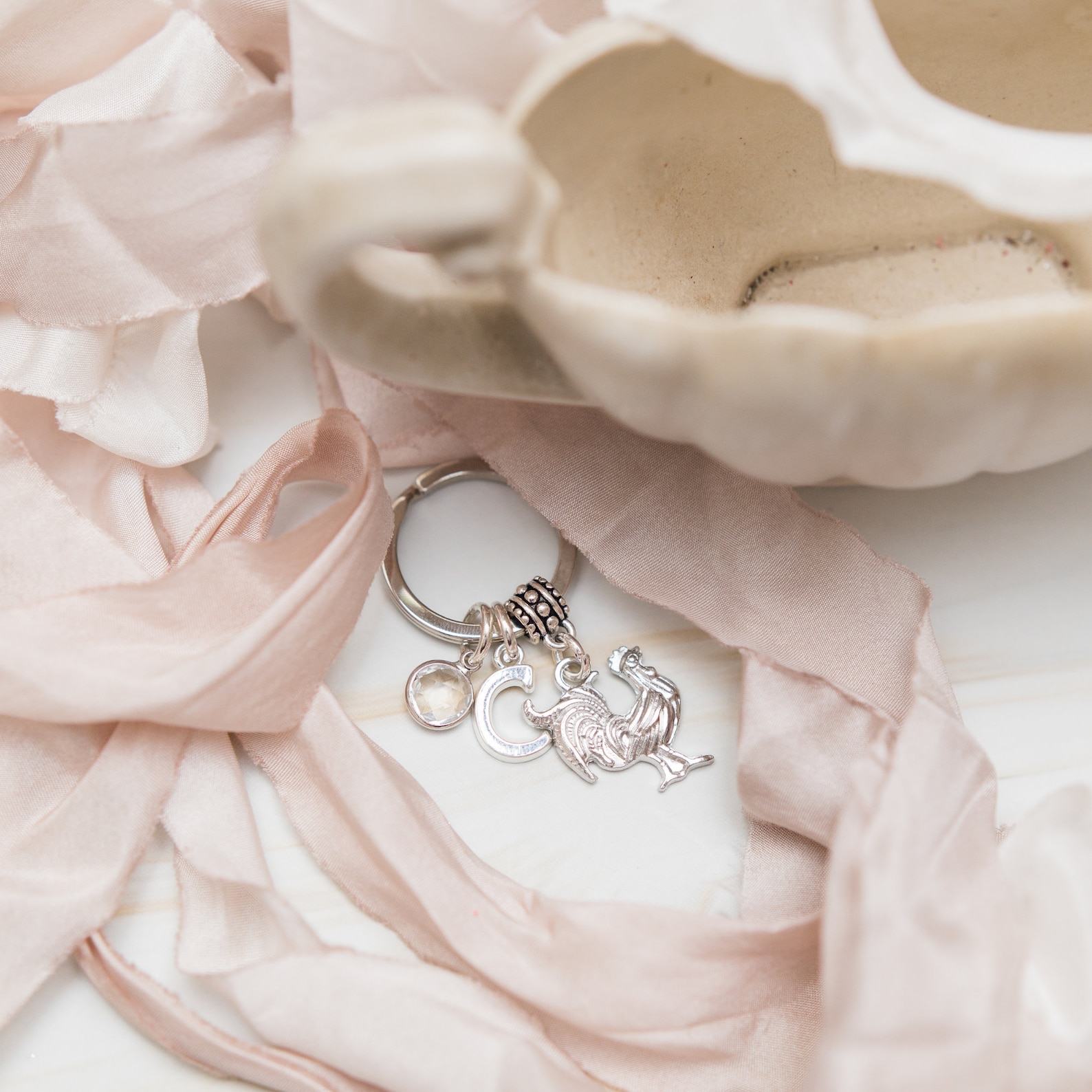 Chicken Keychain Rooster Keyring Personalised Gifts Letter - Etsy UK