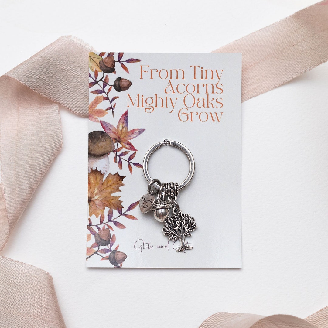Acorn Teacher Gift, Acorn Keyring, Nursery Nurse Gift, Teacher Thank ...