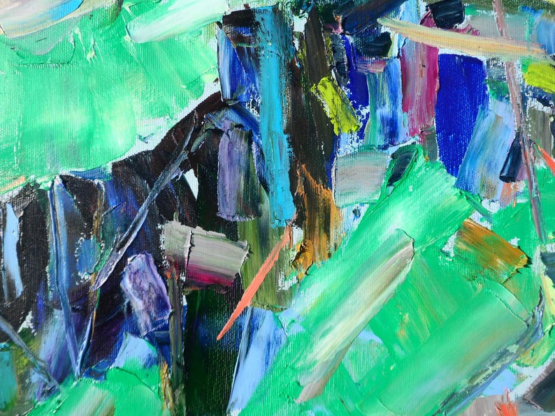 Mallows Flowers Blossoms Garden Original Oil Painting Oil on Canvas ...
