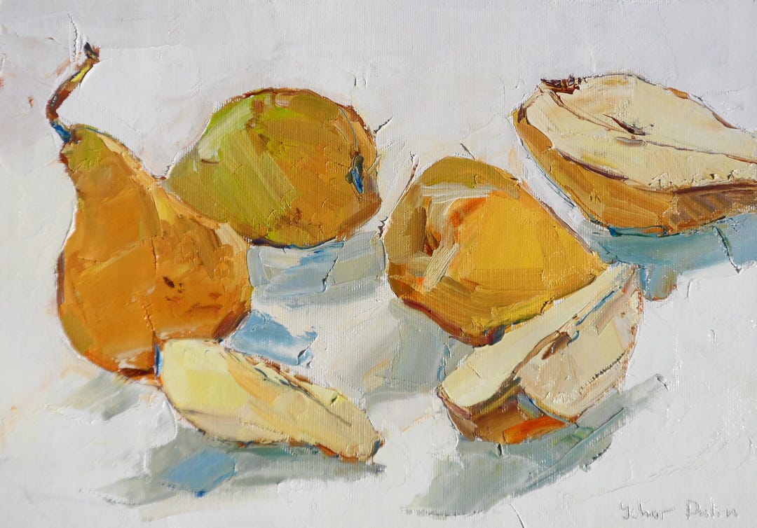 Fruit Original Oil Painting Oil Fine Art Impressionism - Etsy