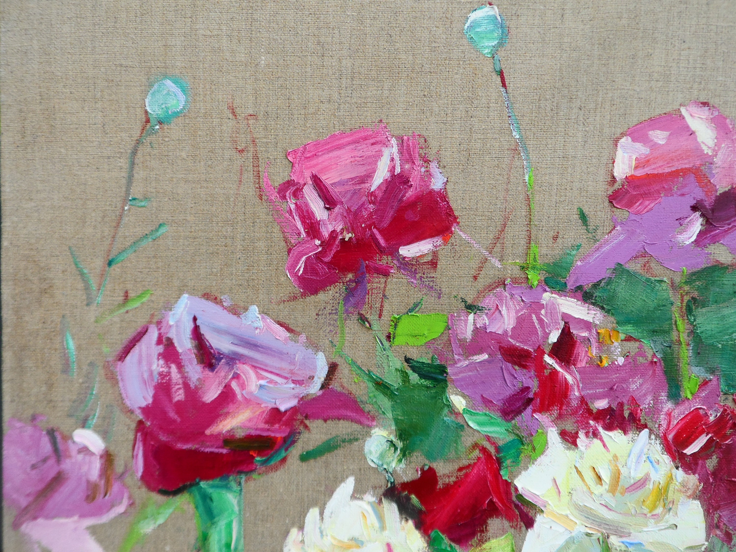 Extra Large Peonies Painting Flowers Original Oil Painting Oil on ...