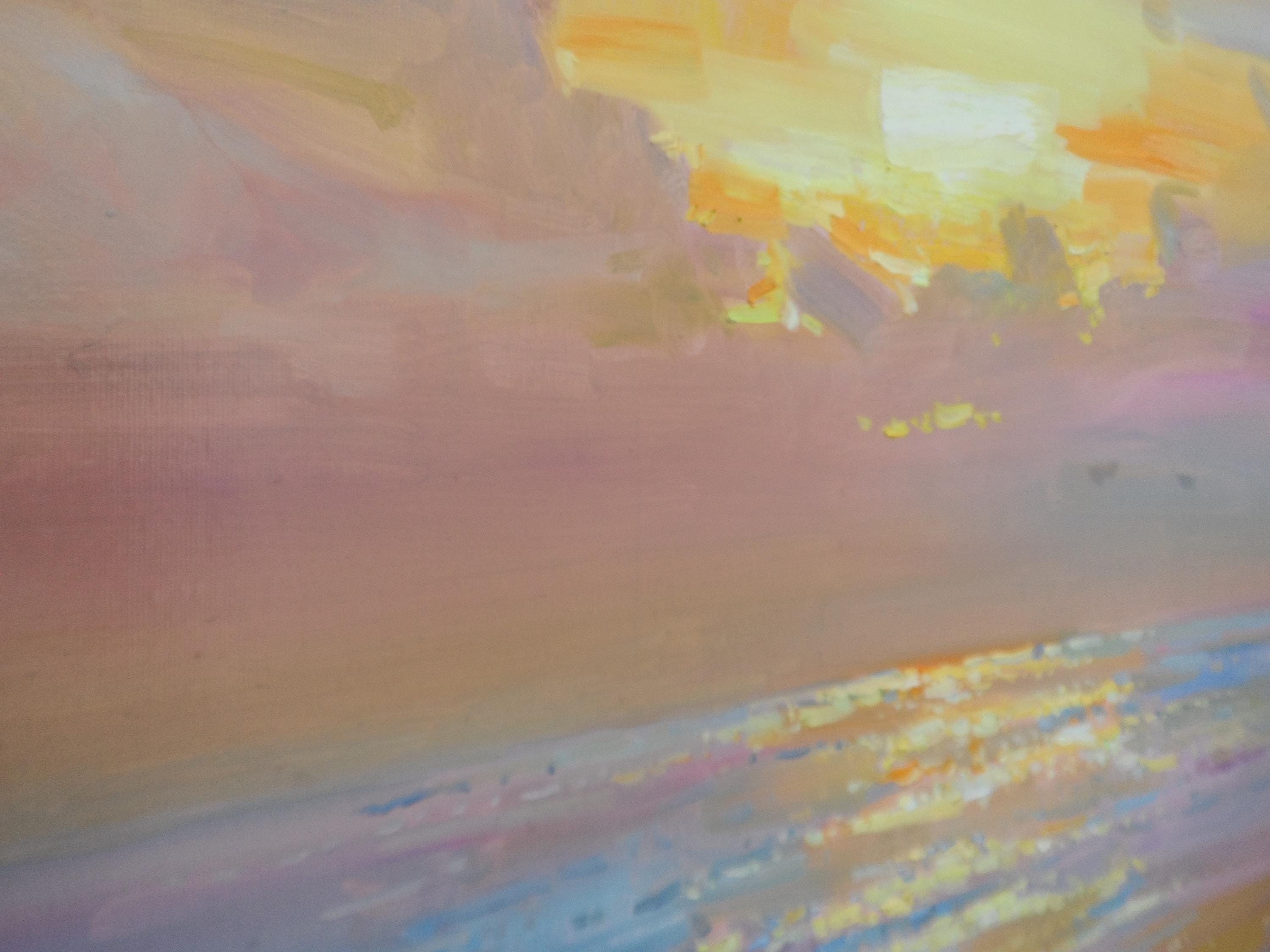Sunset Sea Painting Landscape Art Summer - Etsy