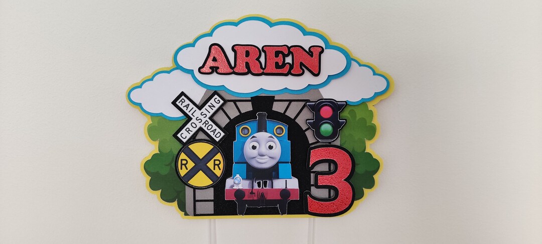 Thomas the Tank Engine Cake Topper | Personalised Happy Birthday Topper ...