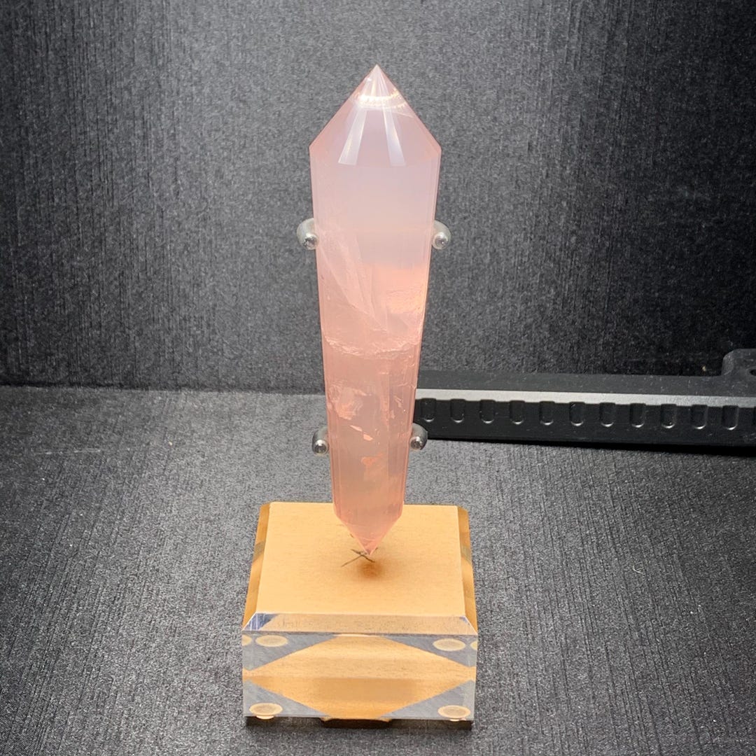 24 Sided Vogel Style Rose Quartz Crystal Point Crystal With Stand - Etsy