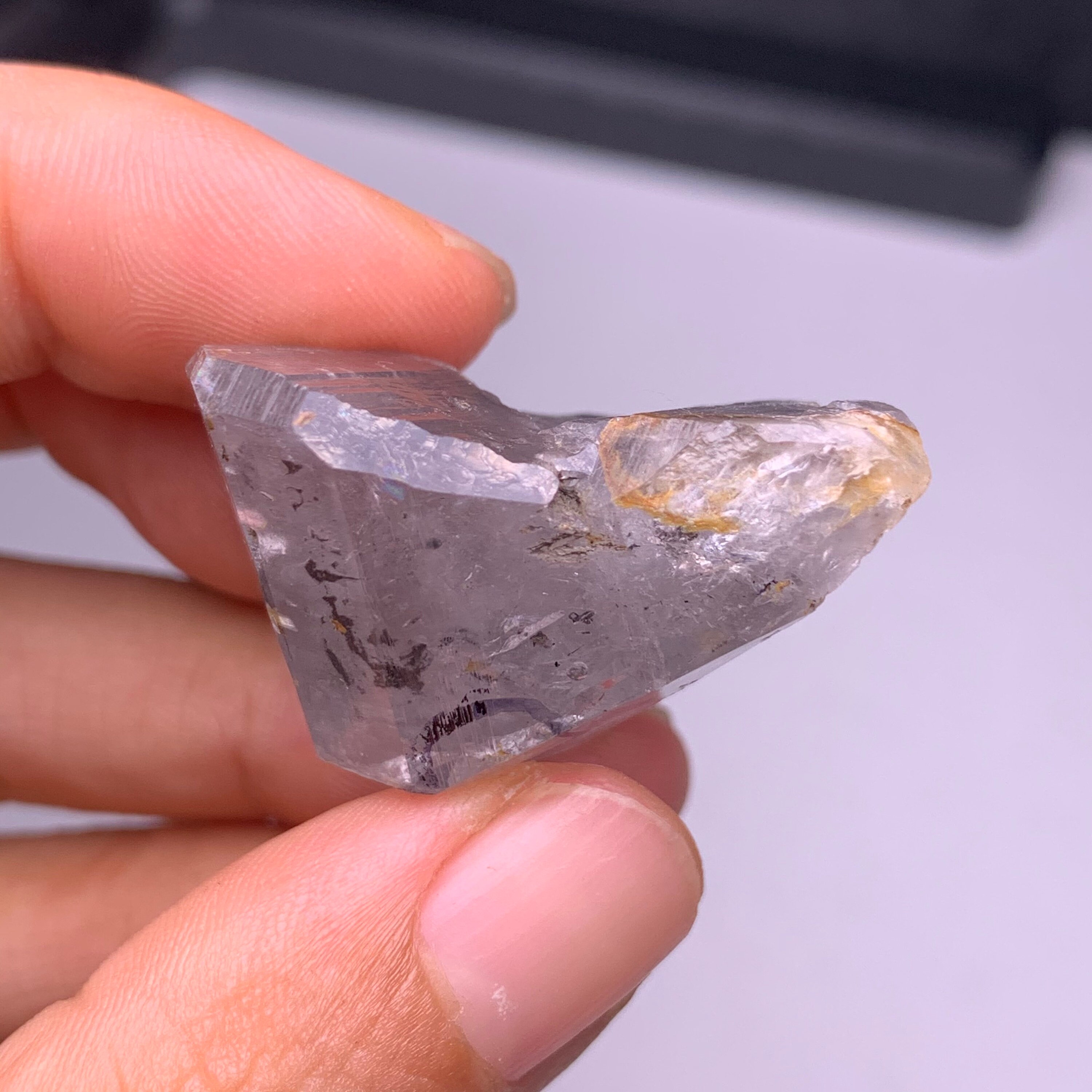 18.2GRAM Natural Quartz Water Bubble Enhydro Quartz Crystal Point ...