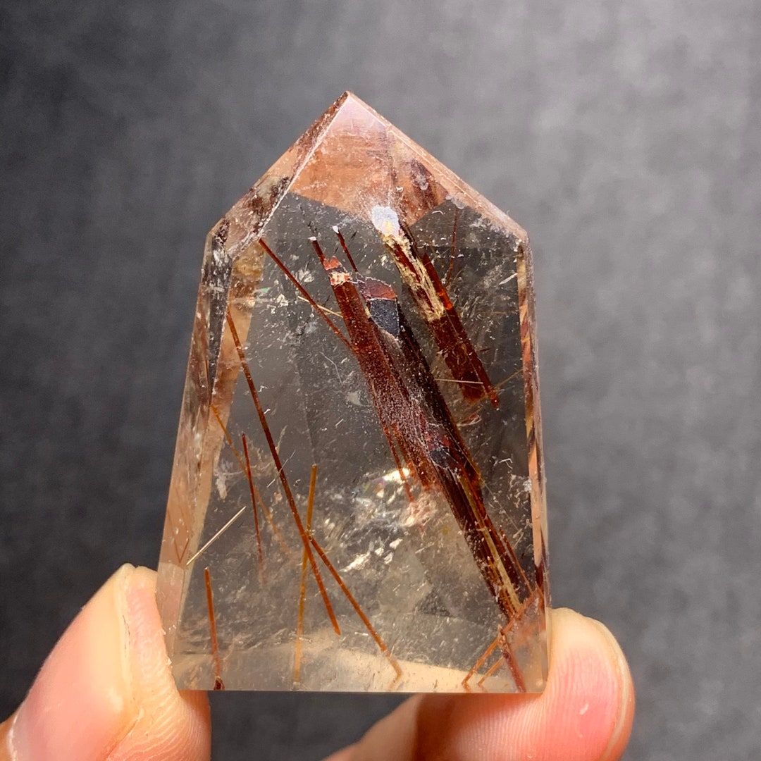 Natural Red Rutilated Quartz Crystal Tower - Etsy
