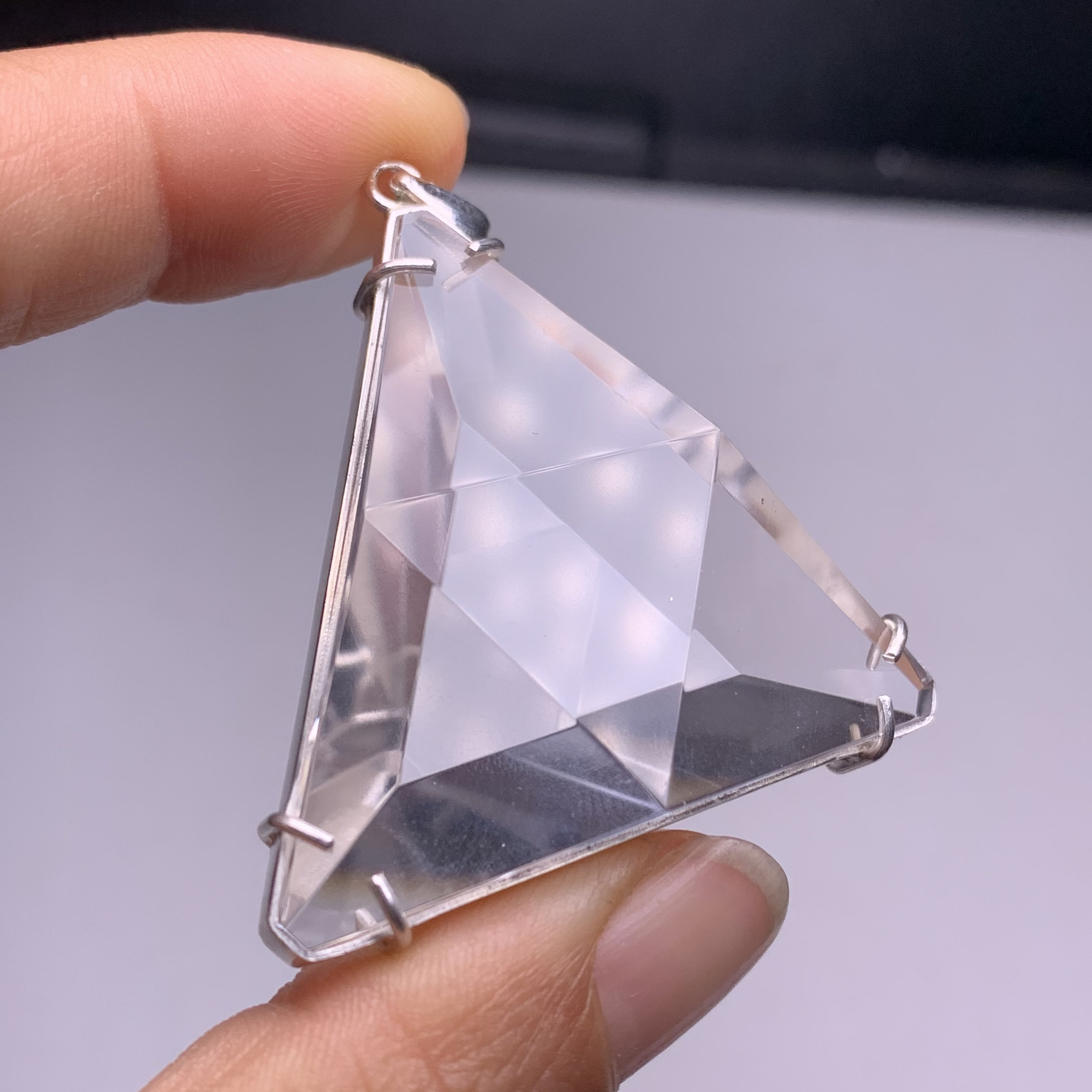 Natural Clear Quartz Crystal Star of David Sterling Silver Pendant - Etsy