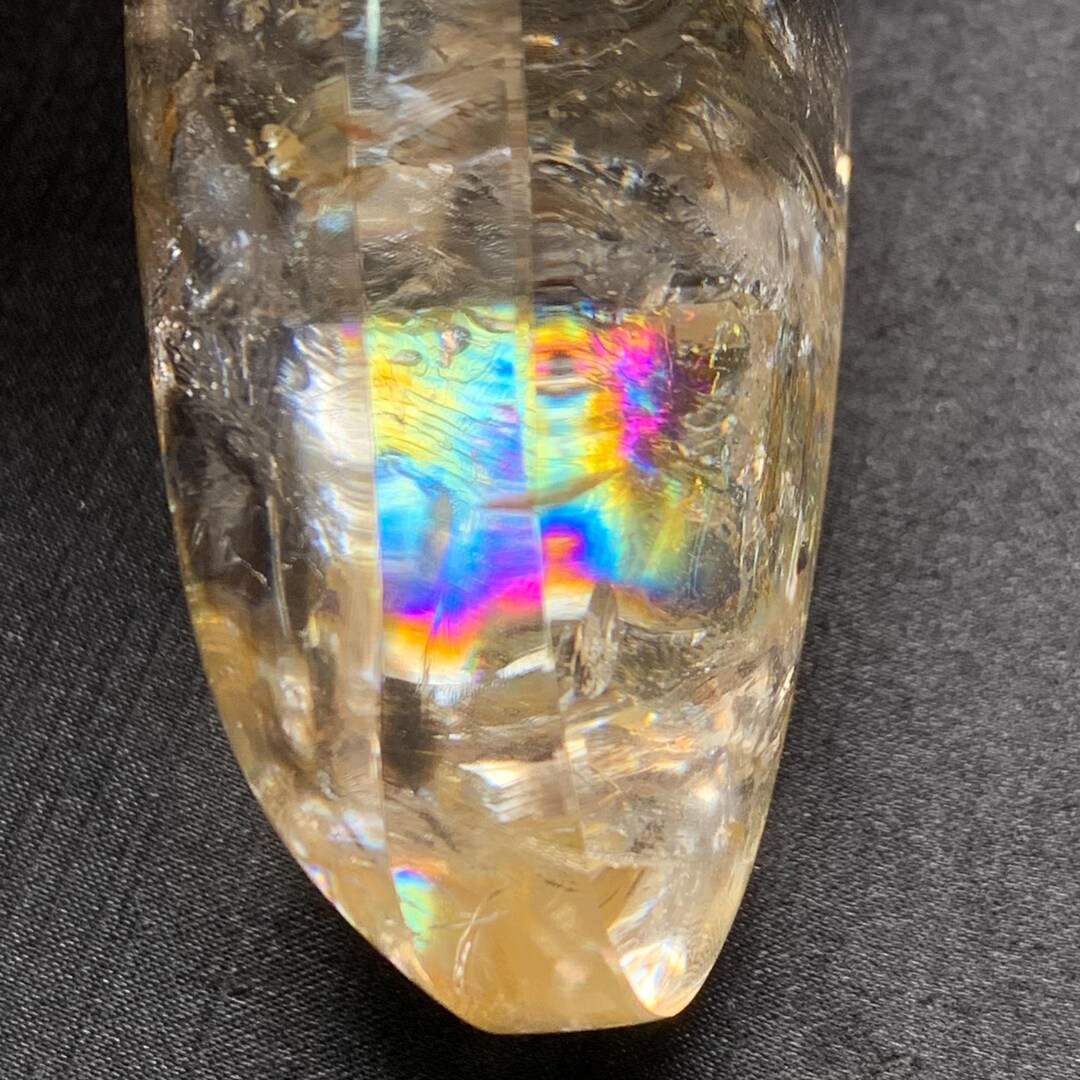 Rainbow! Natural Citrine Quartz Hematoid Quartz Hand Palm Crystal - Etsy
