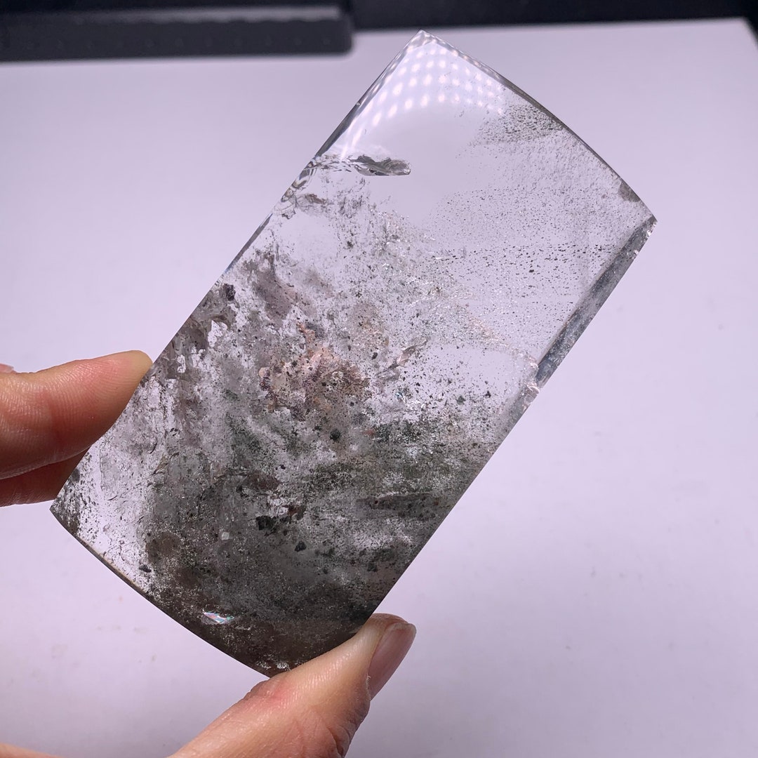231.2gram Natural Phantom Quartz Water Bubble & Falling Chlorite ...