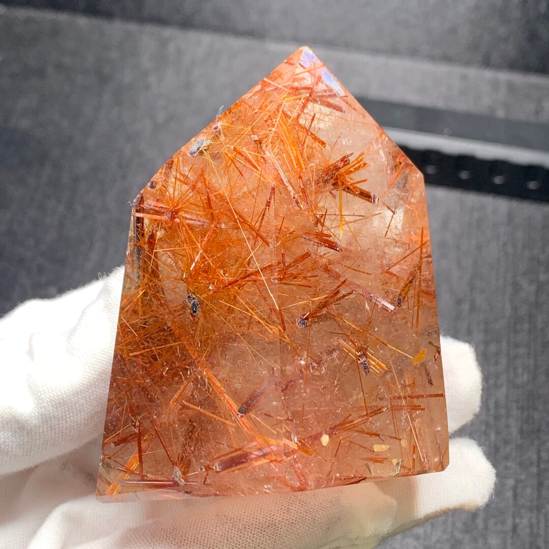 Natural Red Rutilated Quartz Crystal Tower - Etsy