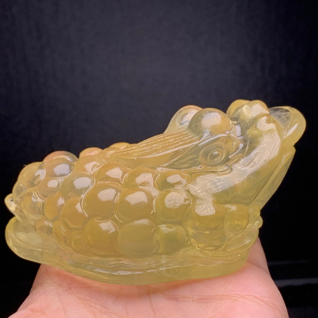 Natural Cat Eye Star Light Lemon Citrine Quartz Chinese Feng Shui Lucky ...