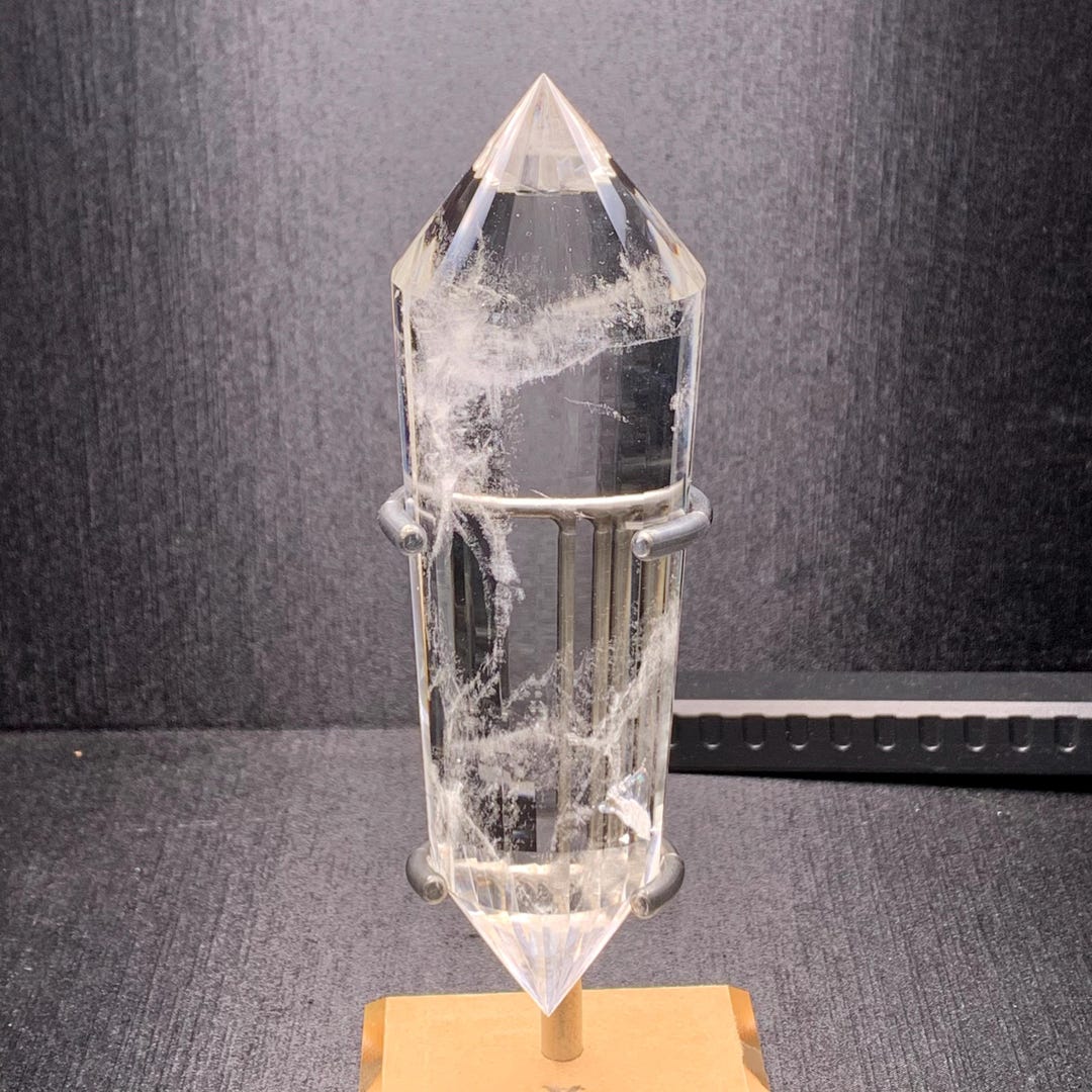 24sided Vogel Style Clear Quartz Crystal Point Crystal With Stand - Etsy