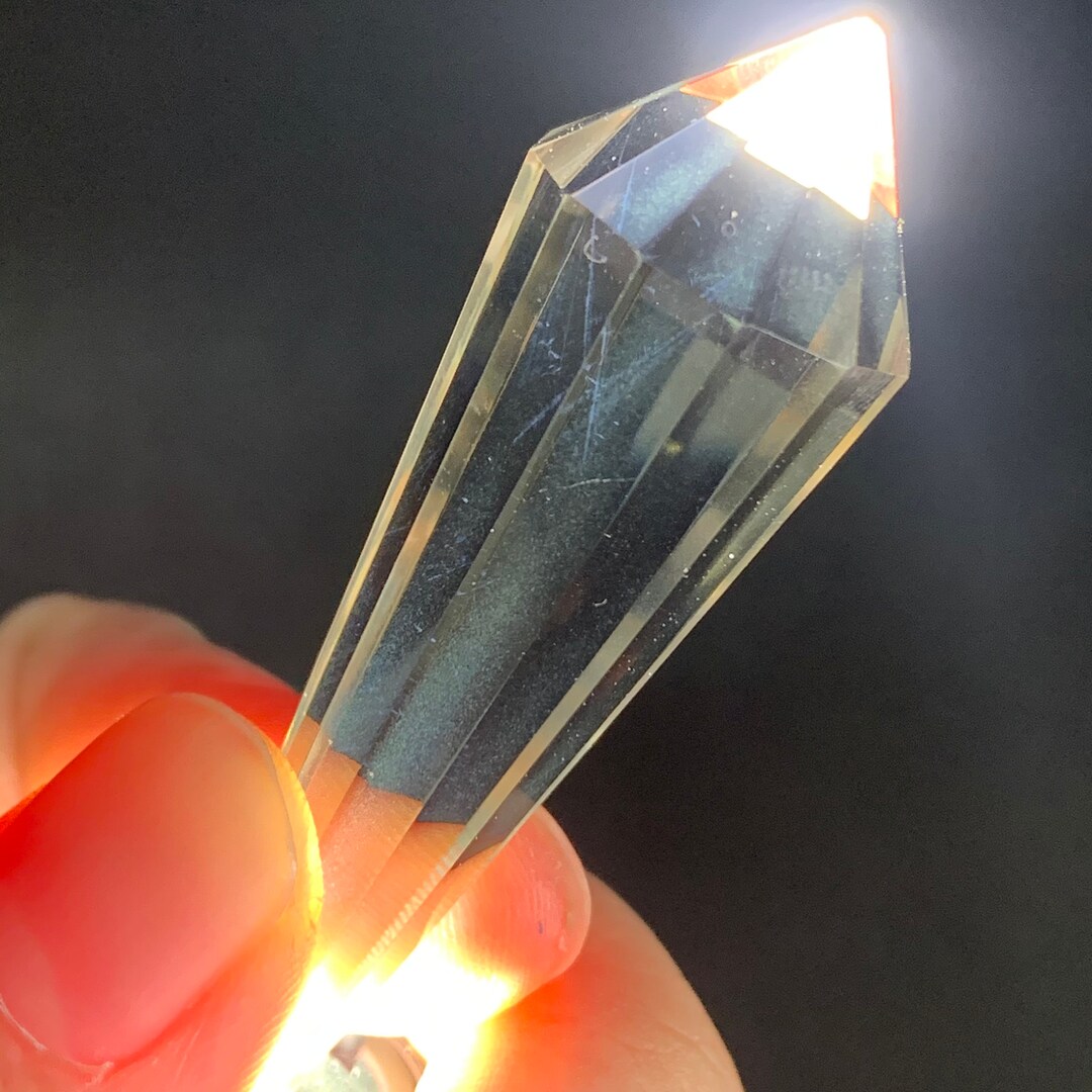 Natural Clear Quartz With Blue Angels Feather Inclusions Vogel Style ...