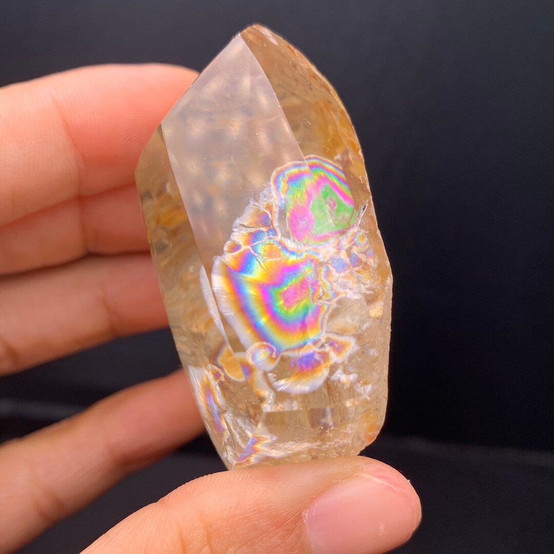 Natural Rainbow Quartz Crystal Freeform Polished Quartz - Etsy