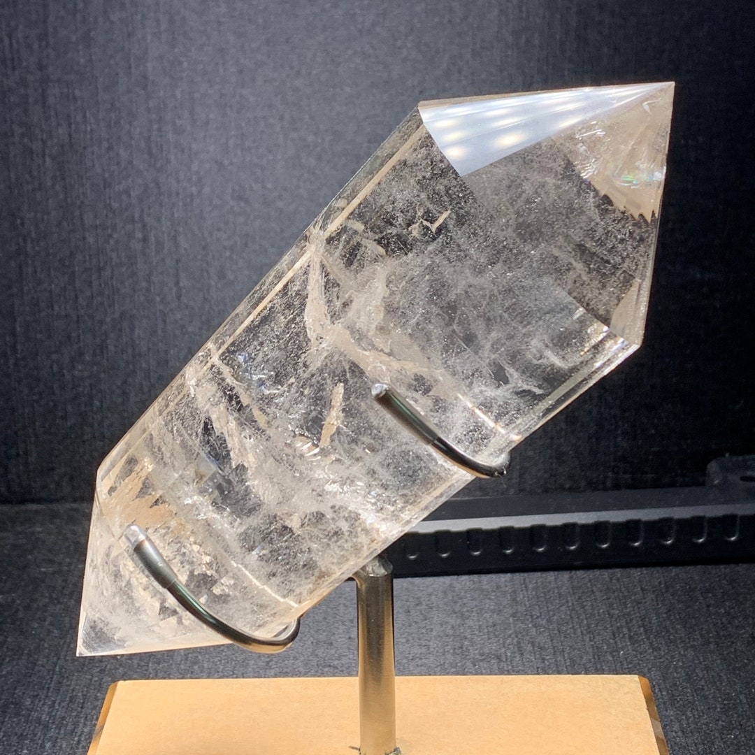24 Sided Vogel Style Clear Quartz Crystal Point Crystal With Stand - Etsy
