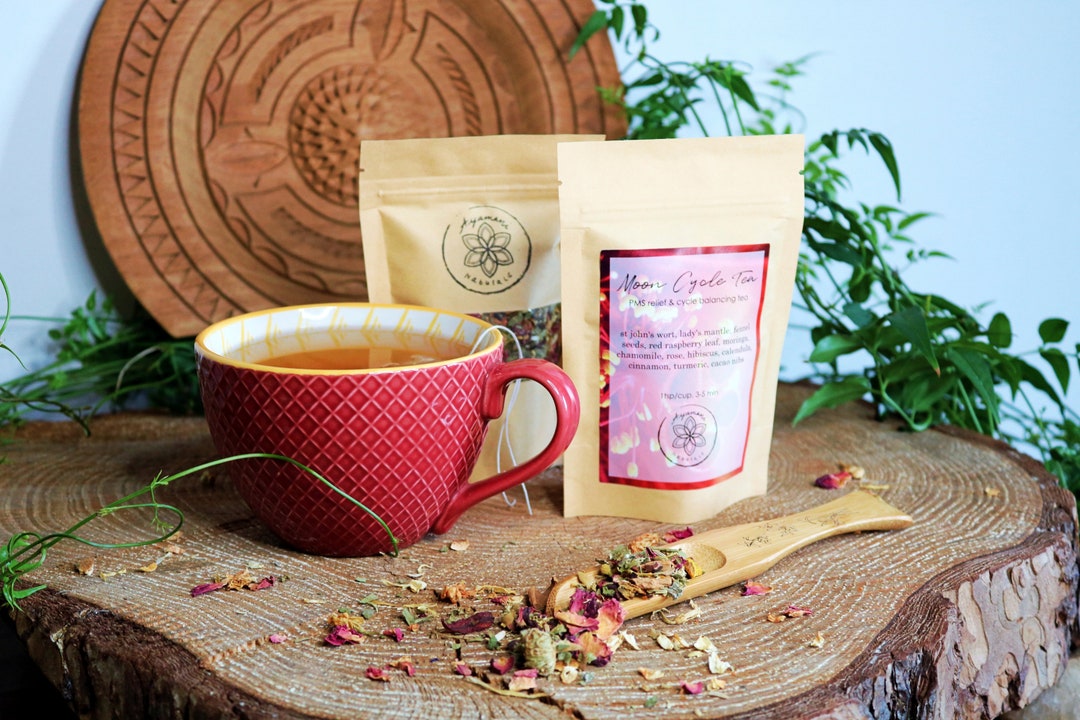 Moon Cycle Tea: Goddess Wellness Herbal Blend With Red Raspberry & Rose ...