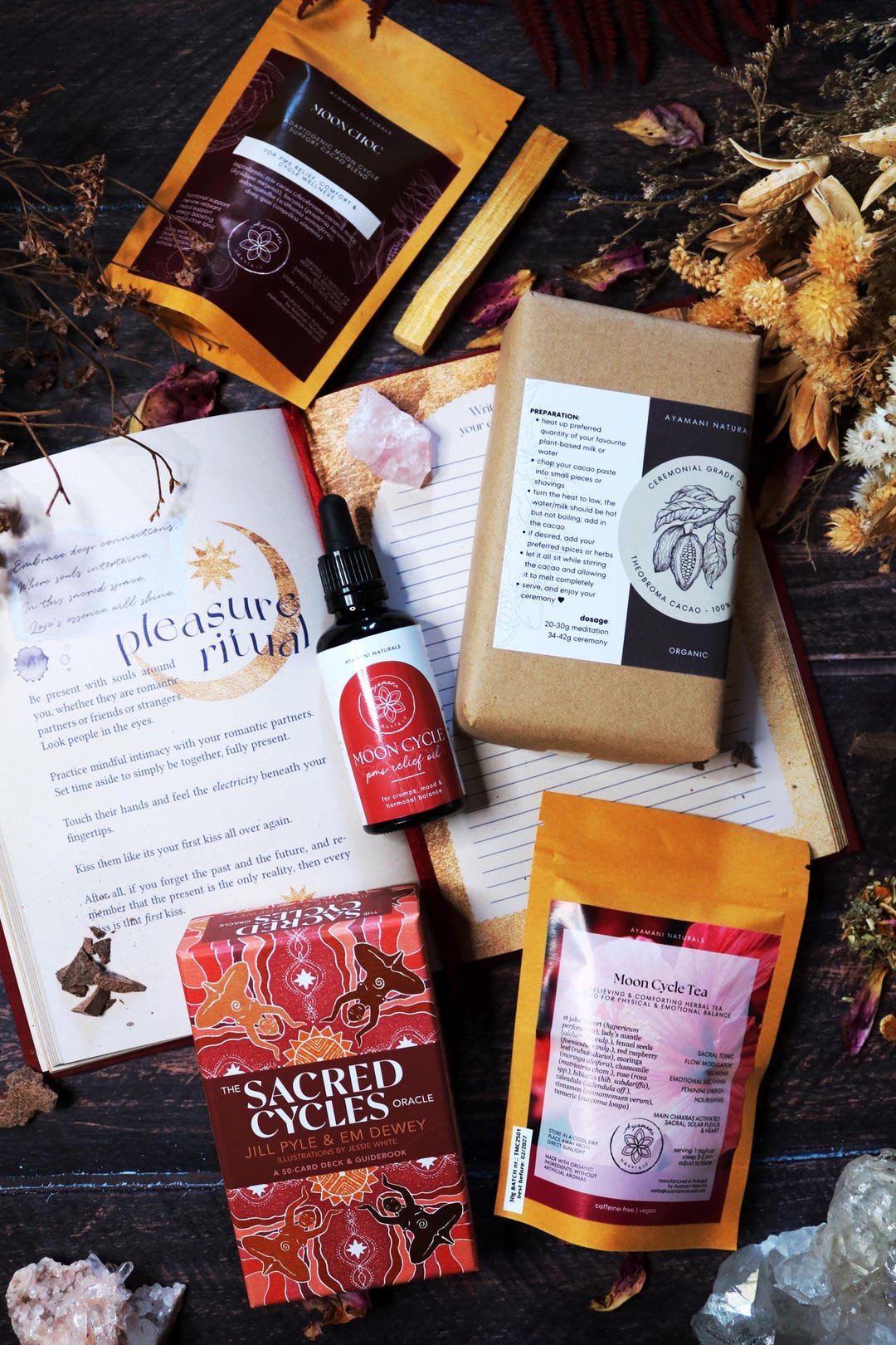 FEMININE CACAO CEREMONY Gift Box | Moon Cycle Rituals Set, With ...
