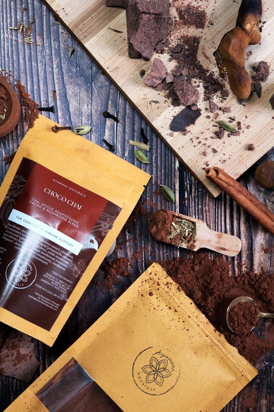 CHOCO CHAI | Mushroom Cacao Chai Spice Blend: Adaptogenic, Instant Hot ...
