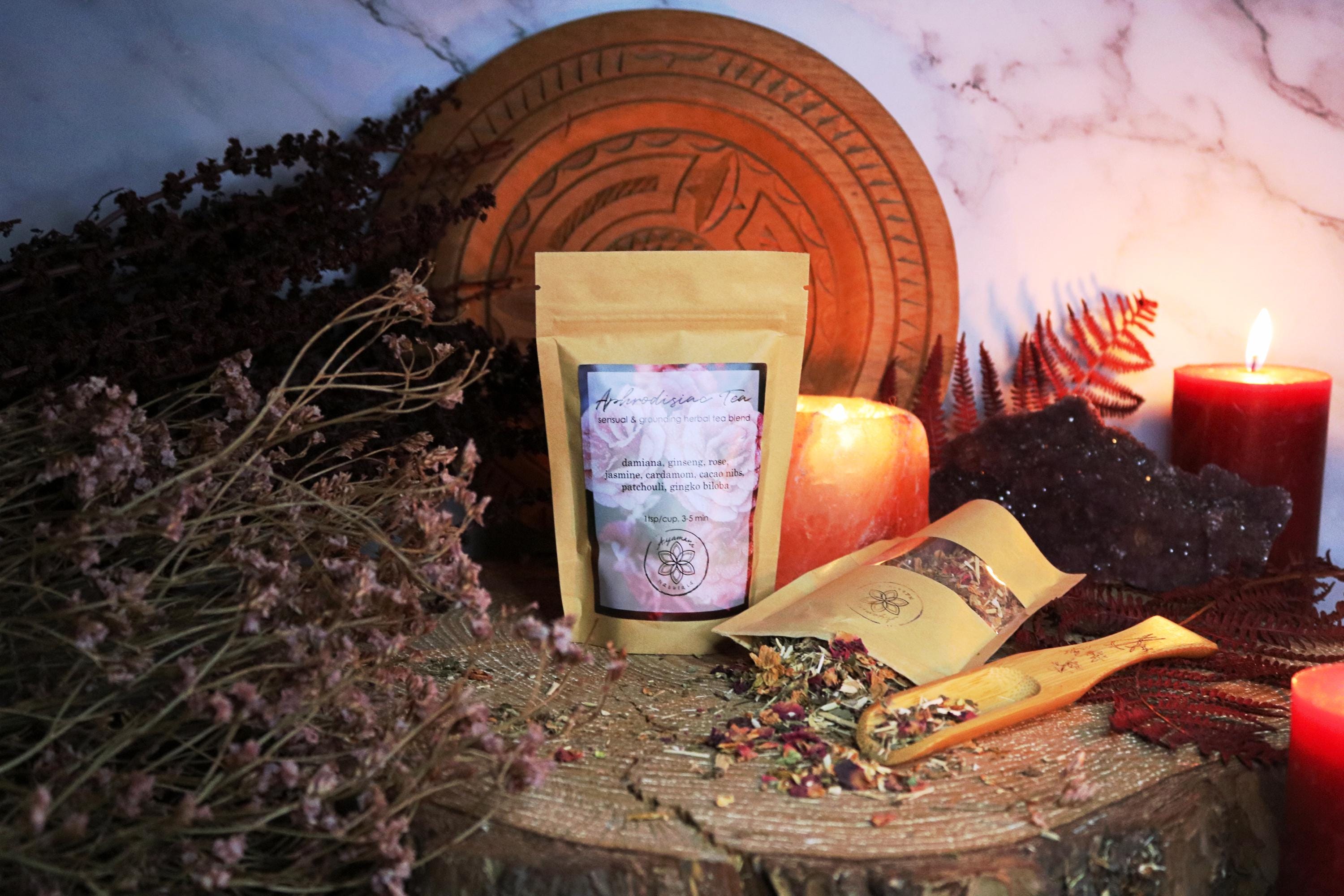 APHRODISIAC Herbal Tea Blend | Damiana, Ginseng, Rose, Cacao - Etsy