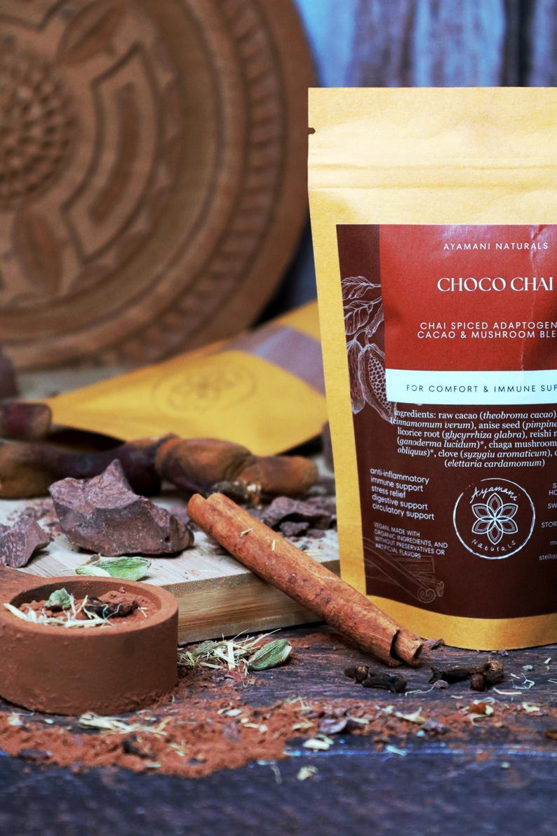 CHOCO CHAI | Mushroom Cacao Chai Spice Blend: Adaptogenic, Instant Hot ...