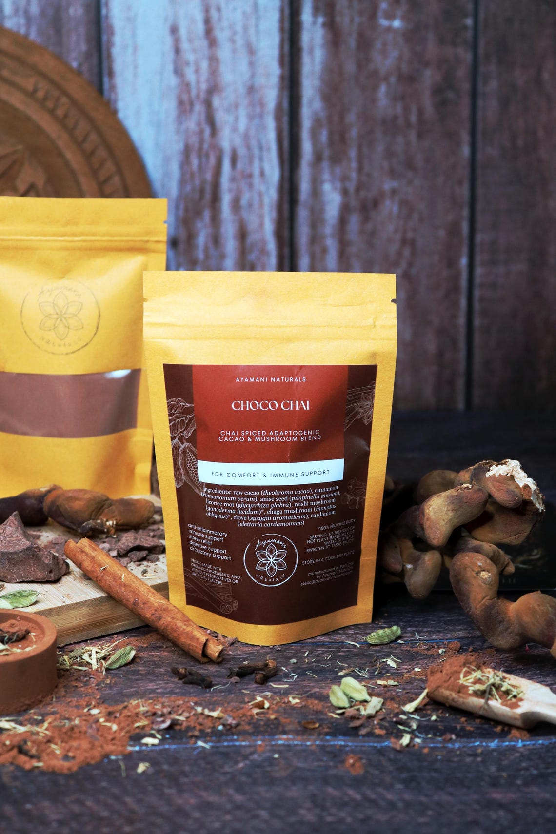 CHOCO CHAI | Mushroom Cacao Chai Spice Blend: Adaptogenic, Instant Hot ...