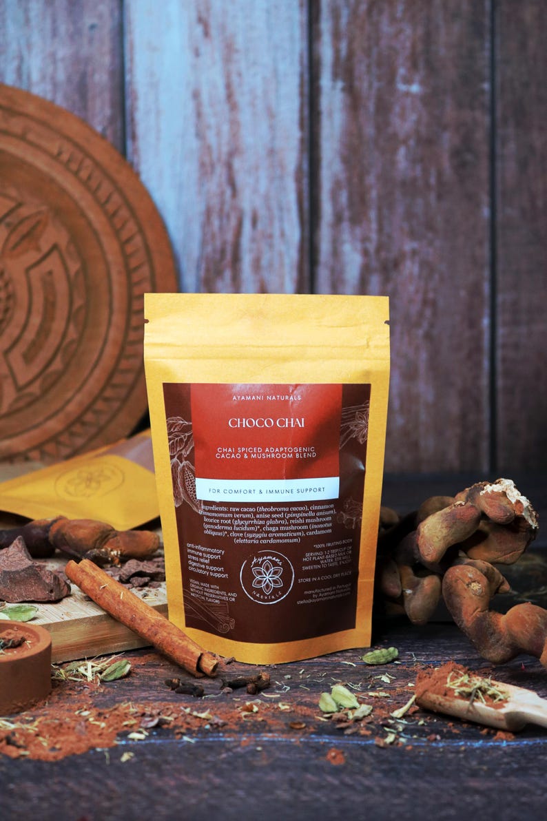 CHOCO CHAI | Mushroom Cacao Chai Spice Blend: Adaptogenic, Instant Hot ...