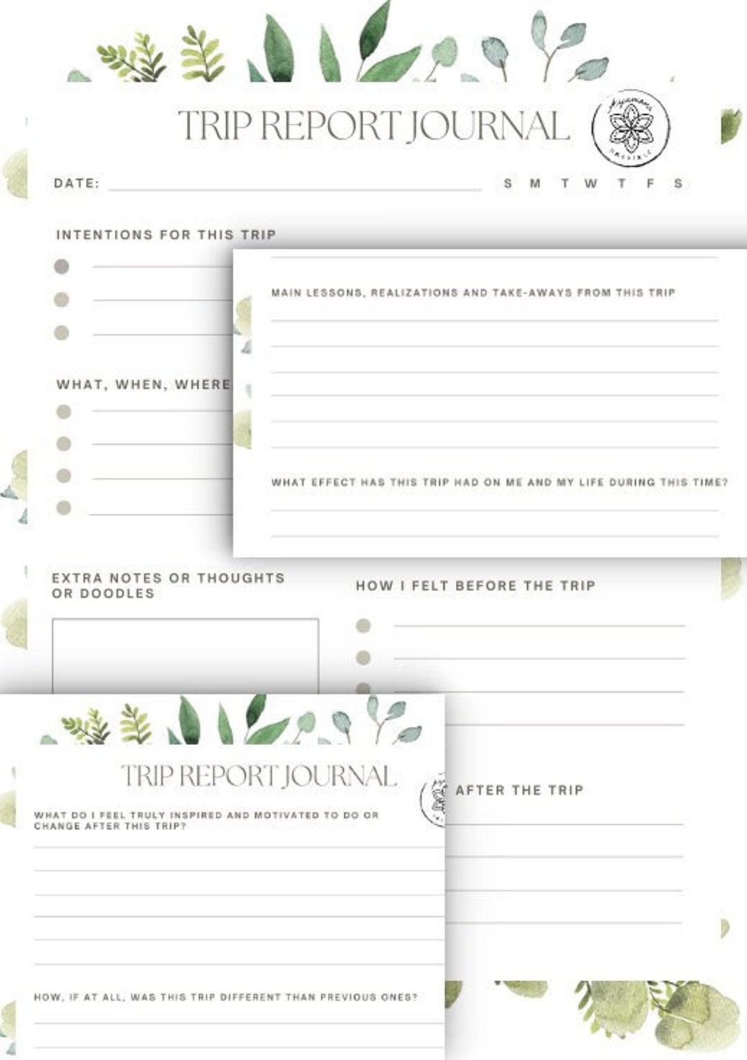 TRIP REPORT JOURNAL Printable Pdf Psychedelic Trip Journaling Prompts ...