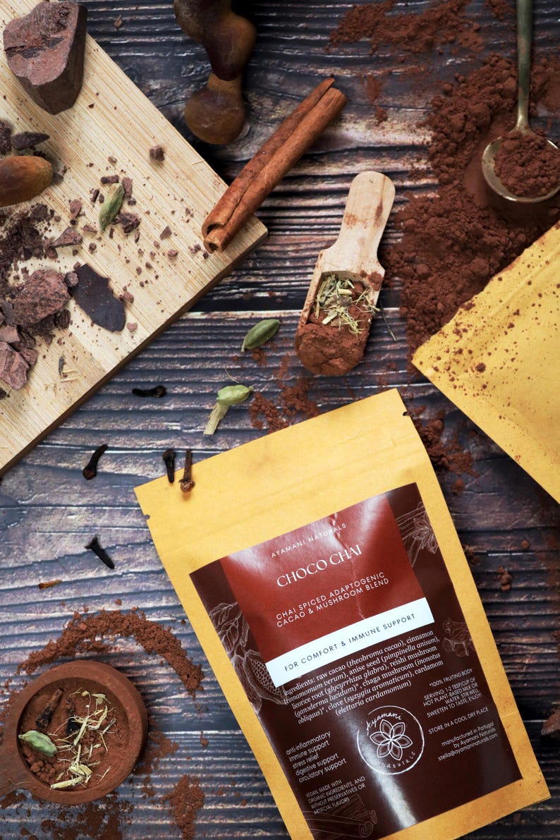 CHOCO CHAI | Mushroom Cacao Chai Spice Blend: Adaptogenic, Instant Hot ...