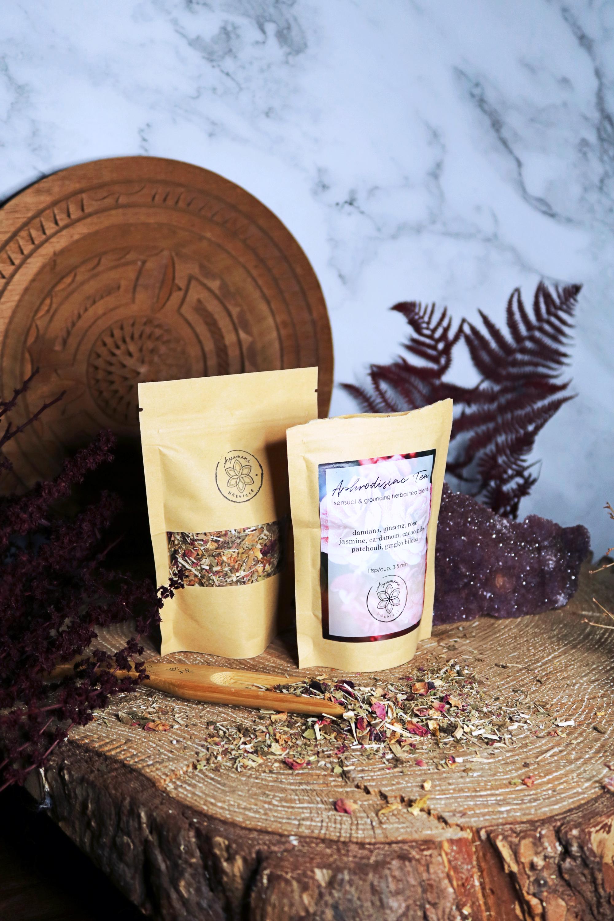 APHRODISIAC Herbal Tea Blend | Damiana, Ginseng, Rose, Cacao - Etsy