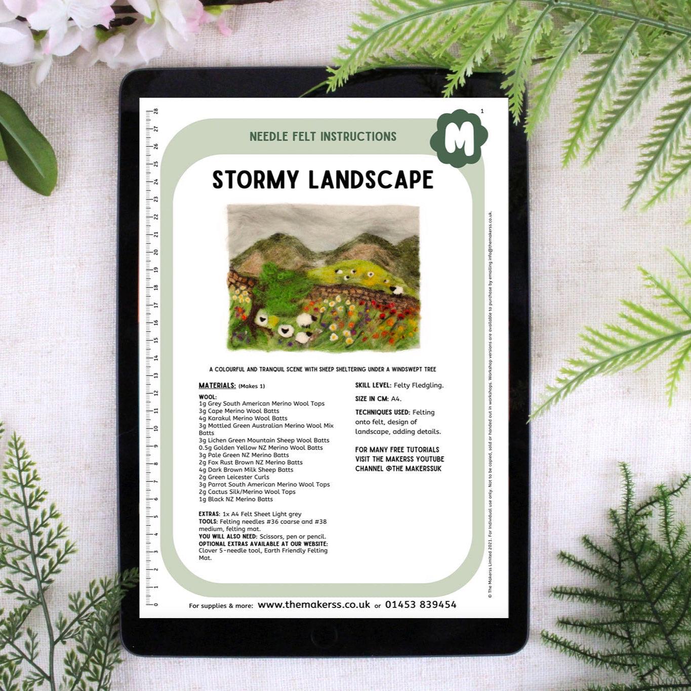 Stormy Landscape Needle Felt Kit - Etsy
