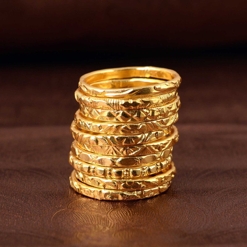 Stackable Gold Rings - Etsy