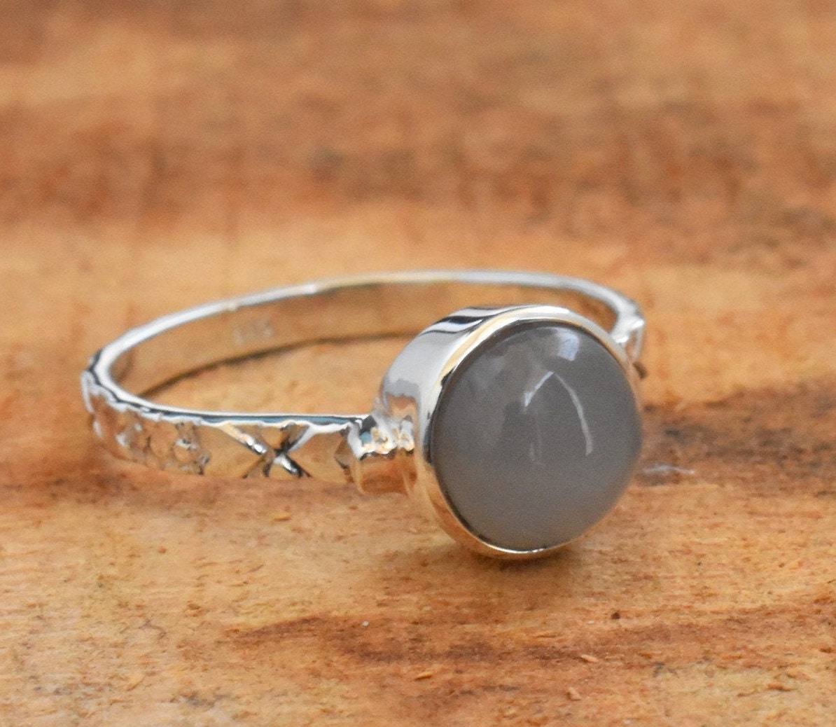 A Quality Grey Moonstone Ring Natural Grey Moonstone Ring 925 - Etsy Canada