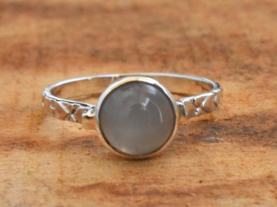 A Quality Grey Moonstone Ring Natural Grey Moonstone Ring 925 - Etsy Canada