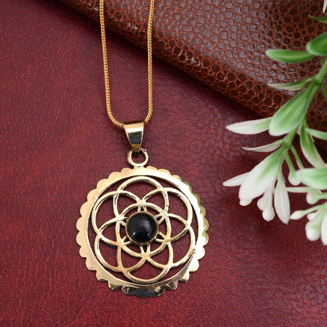 Torus Yantra Necklace, Torus Pendant, Flower of Life Necklace, Sacred ...