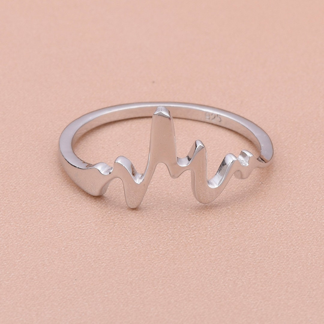 Heartbeat Ring – Electrocardiogram (ECG) Jewelry, Minimalist Band ...