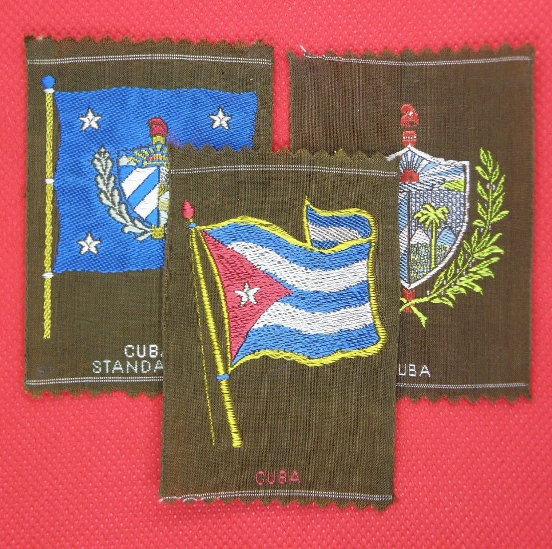 CUBA SILK FLAGS 1930 National Flag, Standard Flag & Arms Cigarette ...