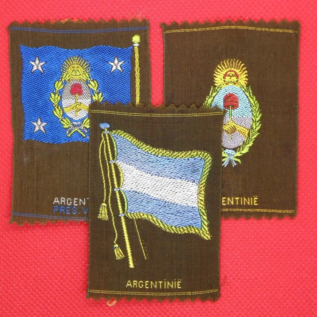 ARGENTINA SILK FLAGS 1930 National Flag, Standard Flag & Arms Cigarette ...