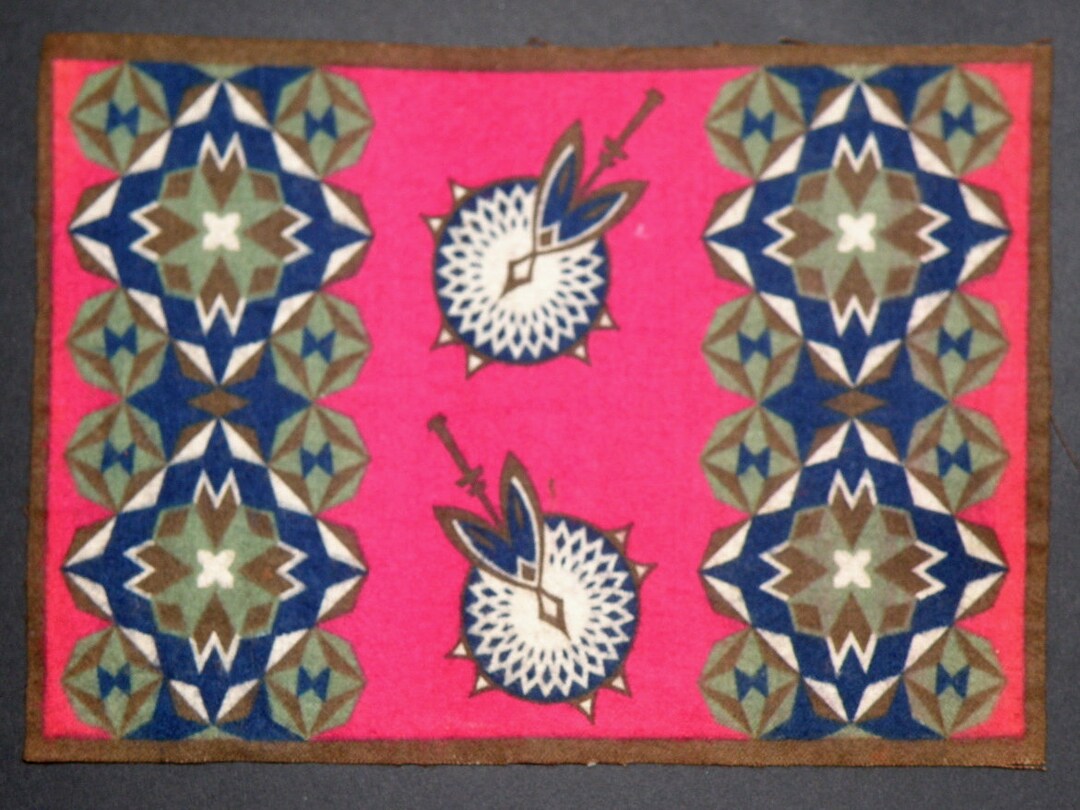 NATIVE AMERICAN INDIAN Felt Blanket - Premium Size - C.1900 American ...