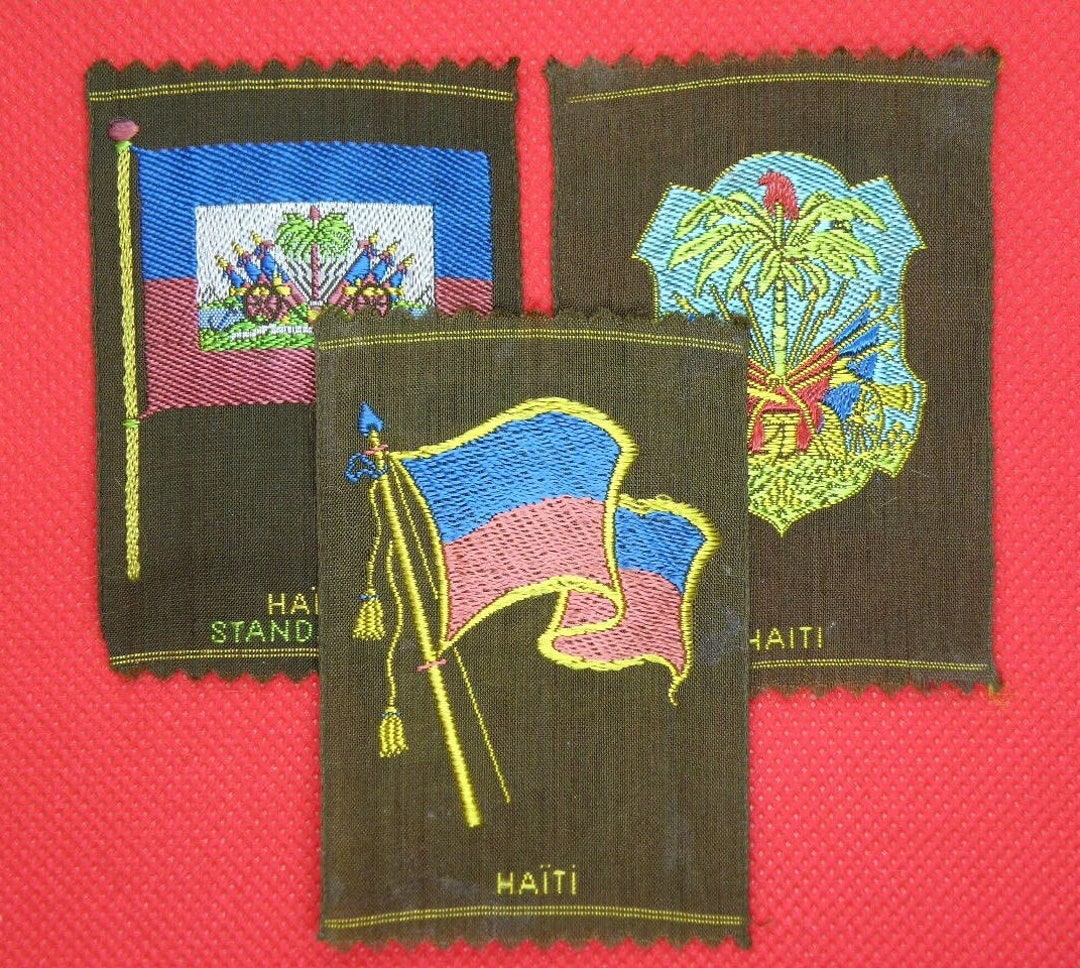 HAITI SILK FLAGS 1930 National Flag, Standard Flag & Arms Cigarette ...