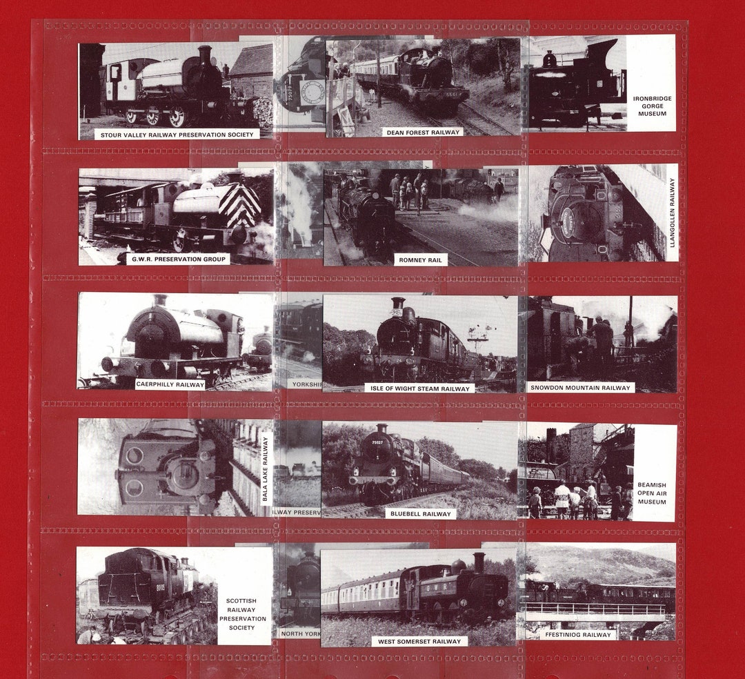 Sale STEAM RAILWAYS PRESERVED, 1st Series 1983 Complete Trade Card Set ...