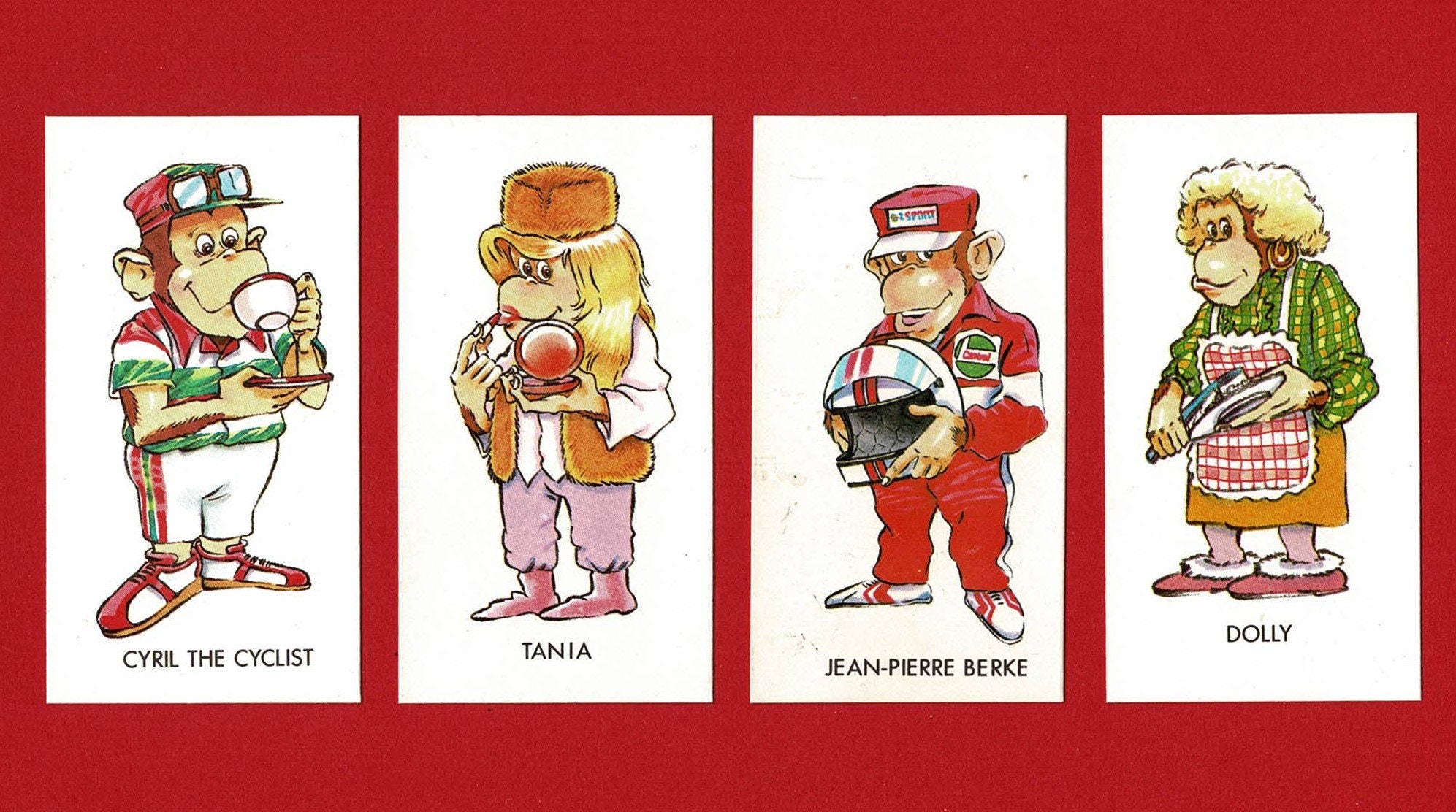 30 YEARS of THE CHIMPS Original British Brooke Bond Tea Card Set Mr ...