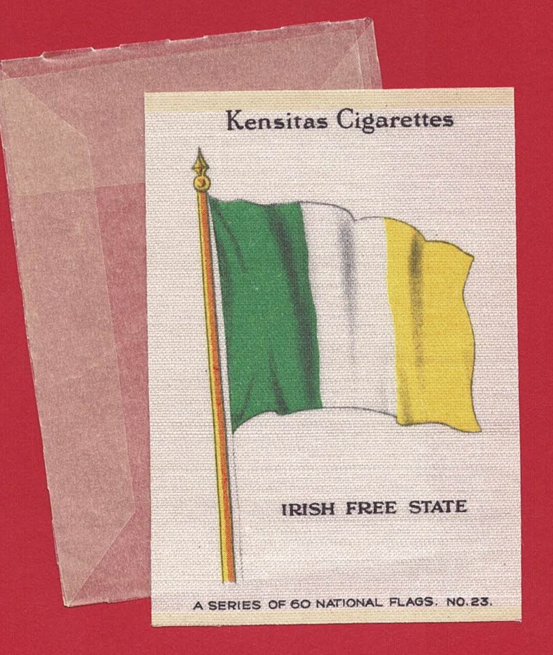 IRELAND - SILK - National Flag No.23 - 1934 Cigarette Tobacco Card ...