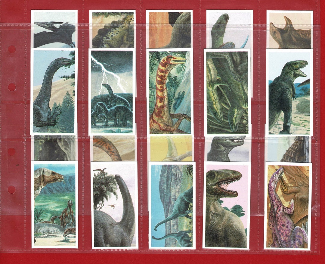 DINOSAUR TRADE CARDS &#039;the Dinosaur Trail&#039; Original 1990&#039;s British Tea ...