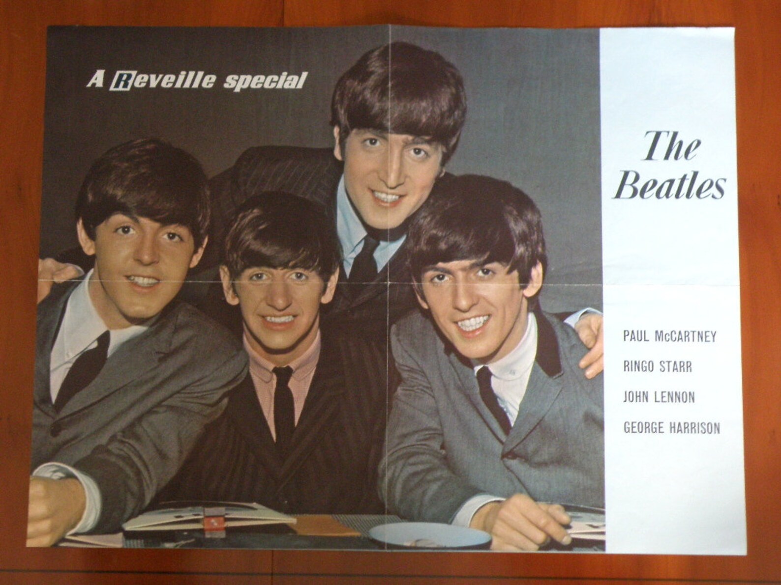 The BEATLES MEMORABILIA Original 1964 Fab Four POSTER Issued by ...