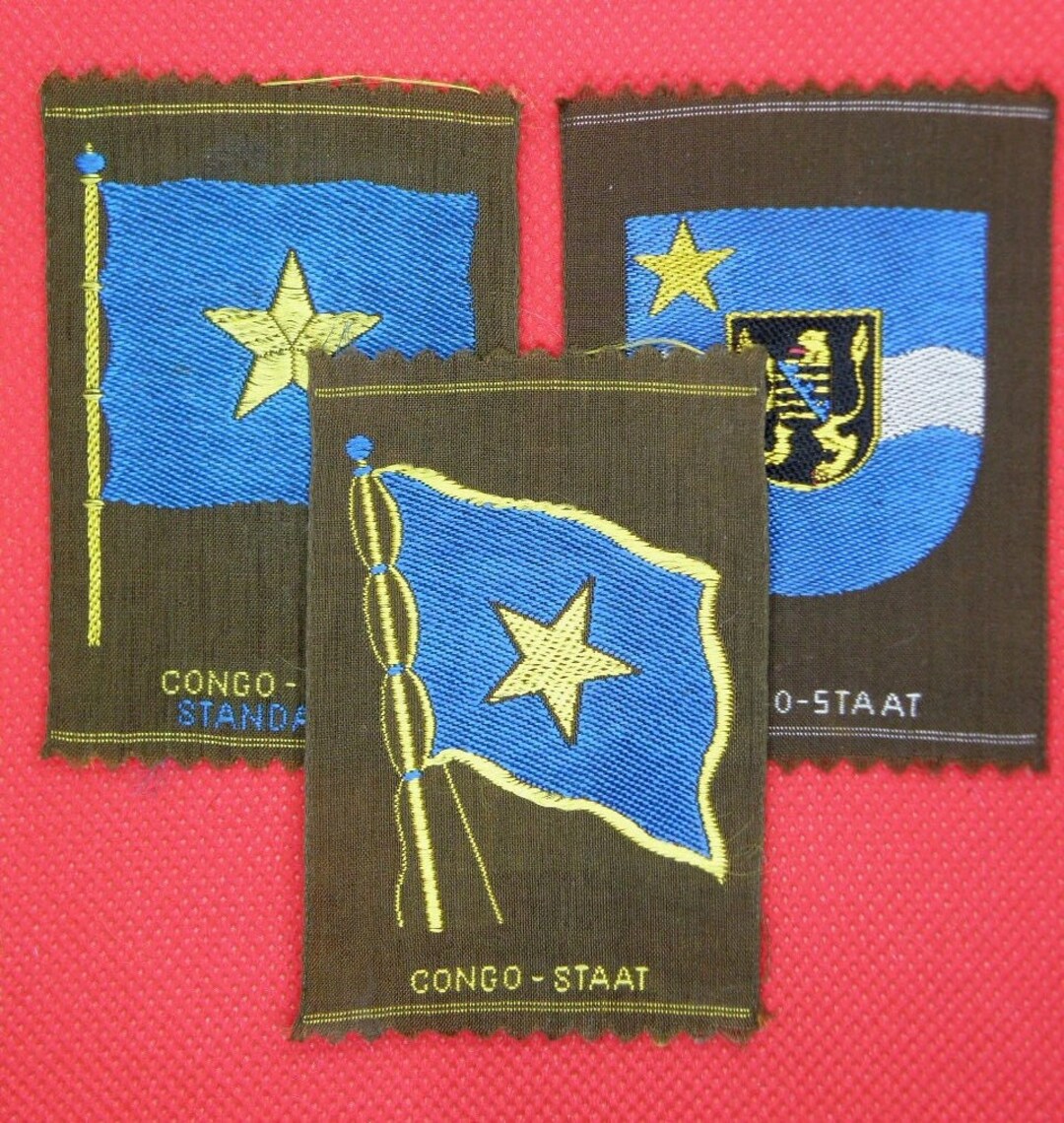 CONGO SILK FLAGS 1930 National Flag, Standard Flag & Arms Cigarette ...