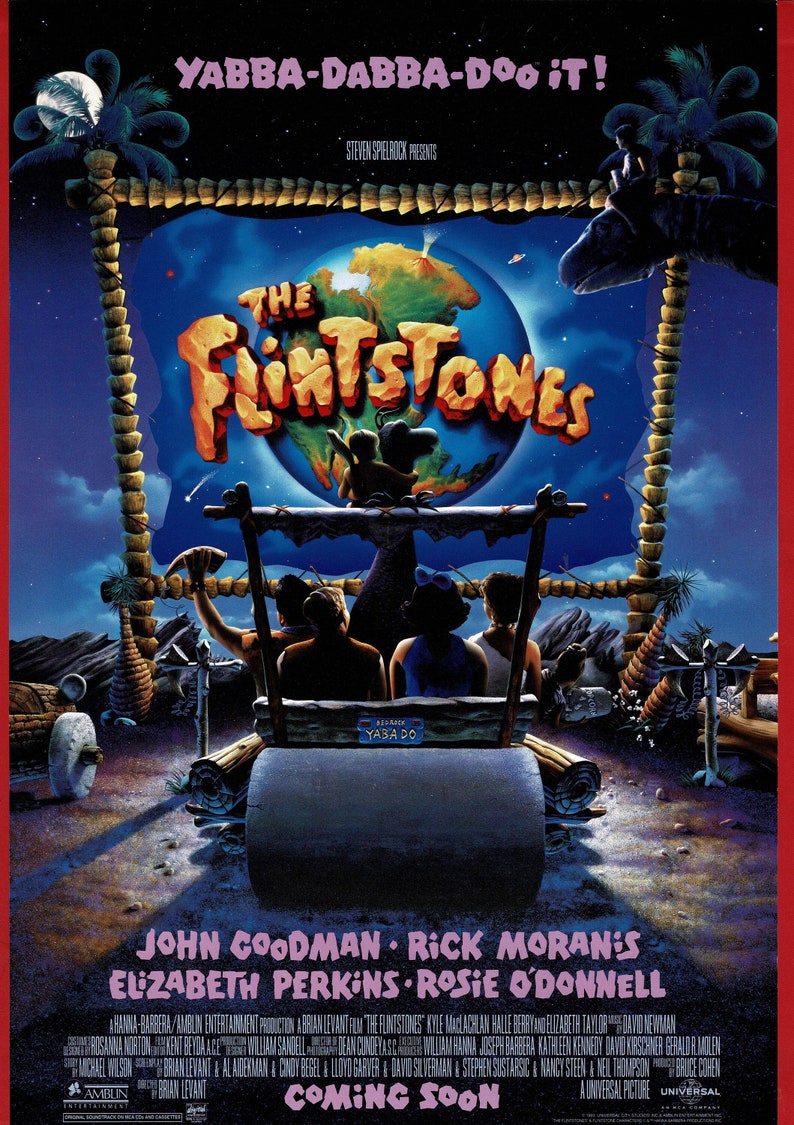 Children's Fun FILM POSTER - 'the Flintstones' - 1994 - Hanna Babera ...