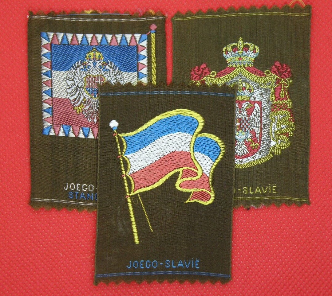 YUGOSLAVIA SILK FLAGS 1930 National Flag, Standard Flag & Arms ...