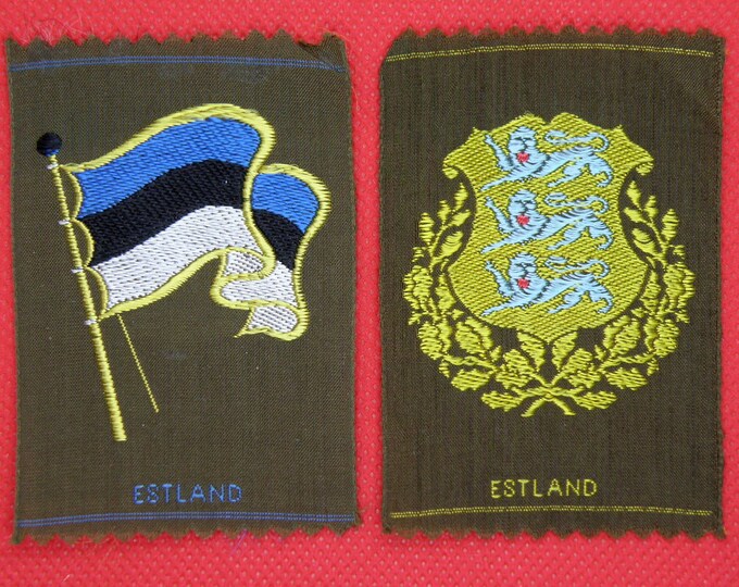 ESTONIA - SILK FLAGS 1930 - National Flag, Standard Flag & Arms ...