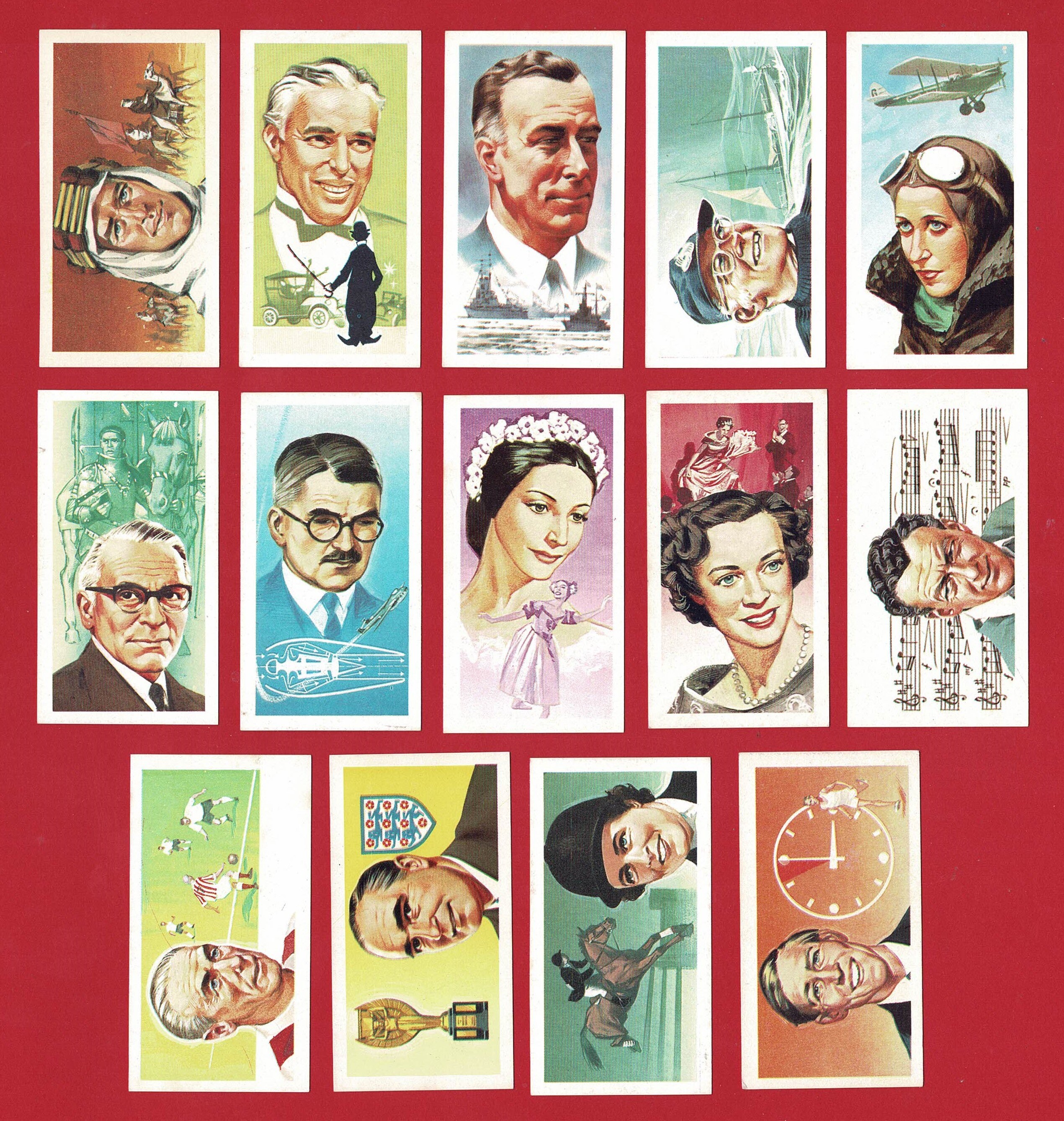 1969 FAMOUS PEOPLE CARDS Original Brooke Bond Tea Trade Card Set ...