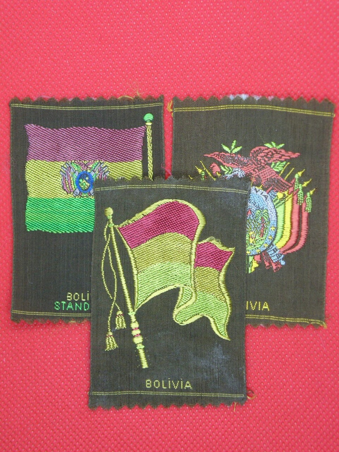 BOLIVIA - SILK FLAGS 1930 - National Flag, Standard Flag & Arms ...